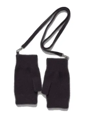 NOOKI DESIGN Chadwick Fingerless Mittens - Black