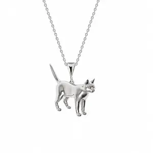 NOWART JEWELRY Cat Necklace - Silver