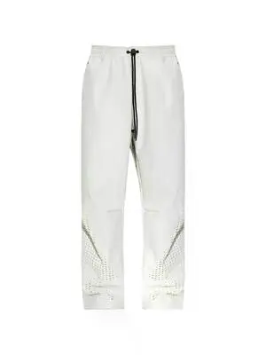 Nike Perforated-detail Wide-leg Track Pants - Neutrals