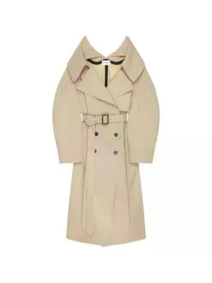 Givenchy Slashed Long Trench In Cotton