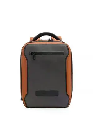 PIQUADRO Logo-plaque Panelled Backpack - Orange