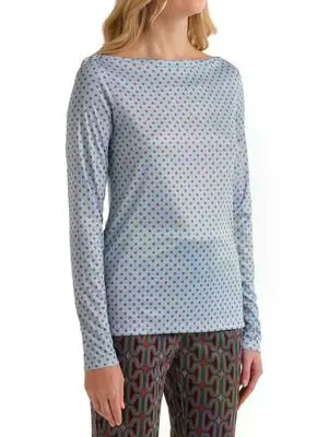 Malìparmi Micro-print Jersey T-shirt - Blue