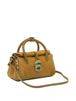 ZANELLATO Baby Dotta Stud-embellished Suede Tote Bag