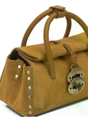 ZANELLATO Baby Dotta Stud-embellished Suede Tote Bag