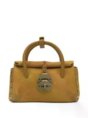 ZANELLATO Baby Dotta Stud-embellished Suede Tote Bag - Brown
