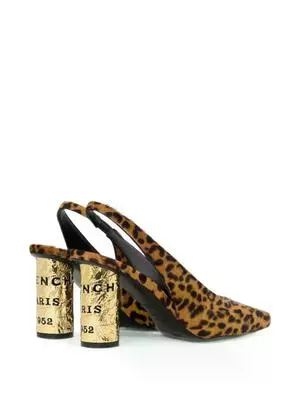 Givenchy Tape Slingbacks In Leopard-effect Pony Leather