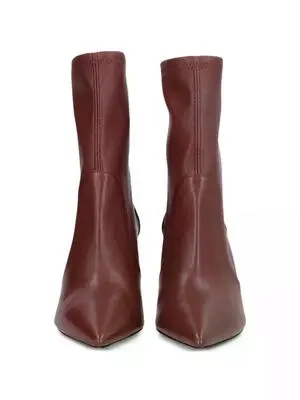STUART WEITZMAN Power Leather Ankle Boots - Red