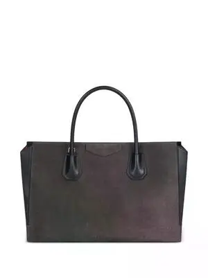 Givenchy Medium Antigona Catchall Bag In Suede Leather - Grey
