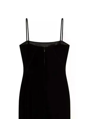 Givenchy Sliced Long Slashed Dress In Velvet