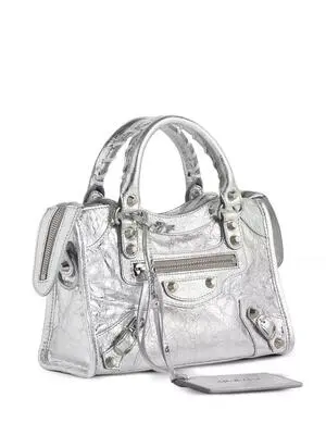 Balenciaga Mini Le City Tote Bag - Silver