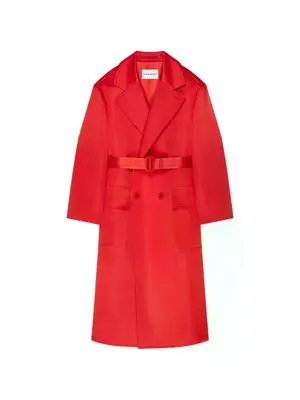 Givenchy Couture Seam Coat In Satin - Red