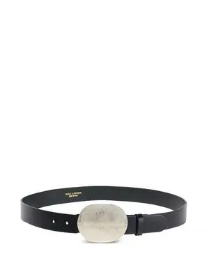 NILI LOTAN Wayne Leather Belt - Black