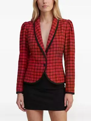UNGARO Check Puff-sleeve Jacket