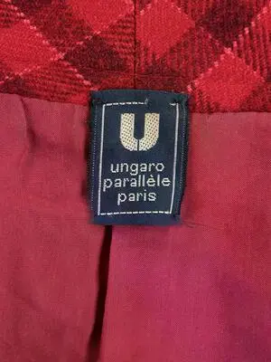 UNGARO Check Puff-sleeve Jacket