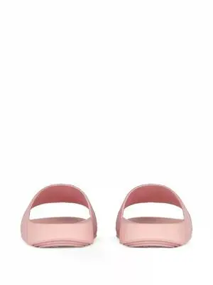 Givenchy Label Slide Mules In Rubber - Pink
