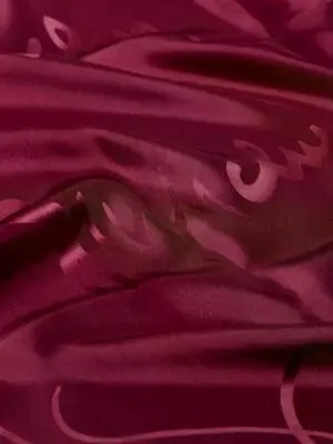 Givenchy Square In Silk Jacquard With Signature - Red