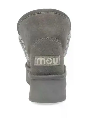 Mou Crochet-trim Sheepskin Platform Snow Boots