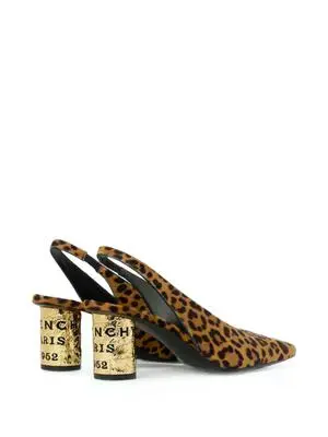 Givenchy Tape Slingbacks In Leopard-effect Pony Leather