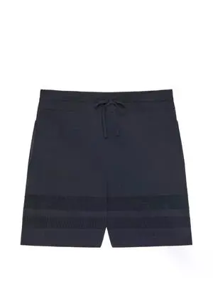 Givenchy Knitted Shorts With Mesh Details - Blue
