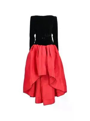 Saint Laurent 1988*1989 Belted High-low Gown Dress