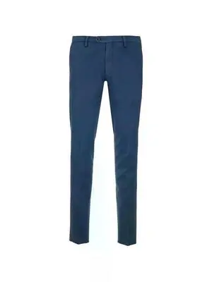 Al Duca D'aosta Cotton-drill Straight-leg Trousers - Blue