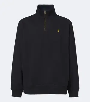Polo Ralph Lauren Cotton-blend Half-zip Sweater - Black
