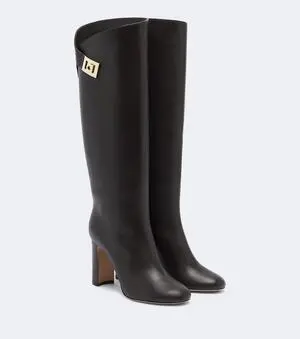 FERRAGAMO Leather Knee-high Boots - Brown