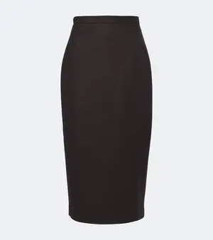 Max Mara Camel Hair Pencil Skirt - Brown