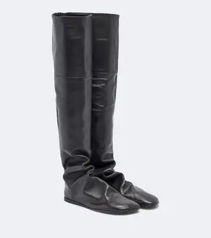 LEMAIRE Glove Leather Knee-high Boots - Brown