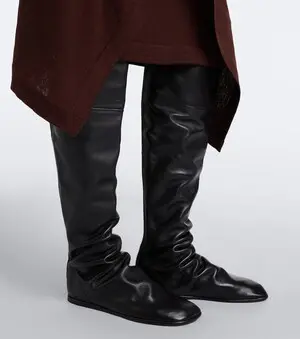 LEMAIRE Glove Leather Knee-high Boots