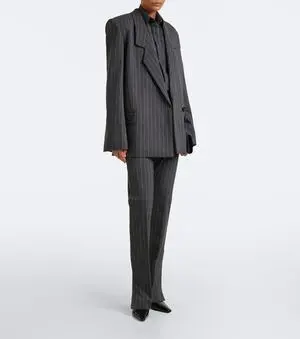 Sportmax Oversized Pinstriped Wool-blend Blazer
