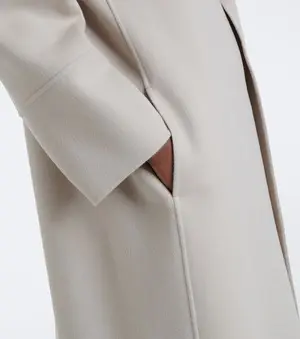 Max Mara Scarf-detail Virgin Wool Coat