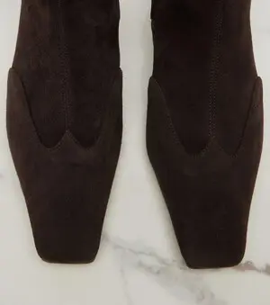 Khaite Nevada Suede Ankle Boots