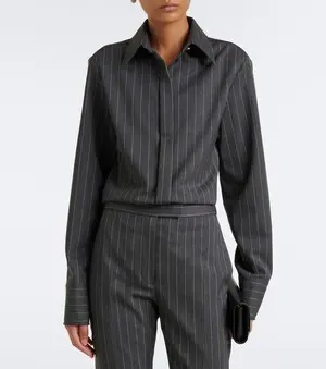 Sportmax Pinstriped Wool-blend Shirt
