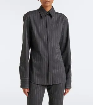 Sportmax Pinstriped Wool-blend Shirt