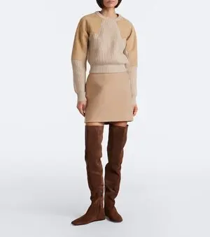 Max Mara Studded Suede Over-the-knee Boots