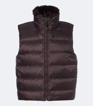 Max Mara Zip-up Puffer Vest - Brown