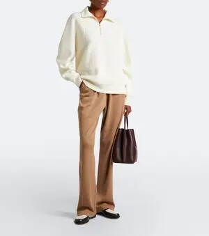 Max Mara Wool And Cashmere Half-zip Sweater