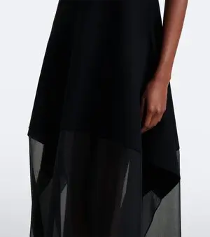 Sportmax Turtleneck Tiered Maxi Dress
