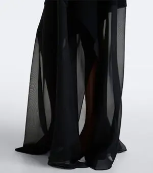 Sportmax Turtleneck Tiered Maxi Dress