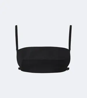 JIL SANDER Open-back Wool And Silk Bandeau Top - Black