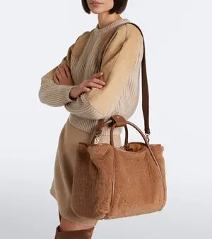 Max Mara Medium Leather-trimmed Tote Bag