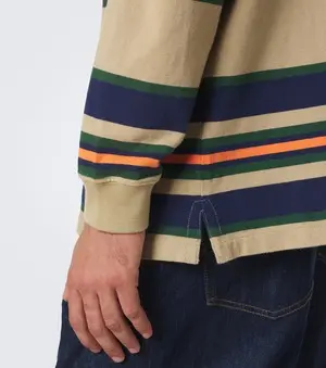 Polo Ralph Lauren Striped Cotton Jersey Polo Sweater