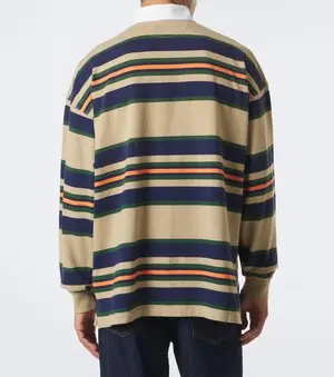 Polo Ralph Lauren Striped Cotton Jersey Polo Sweater