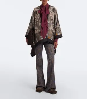 Etro X Birkenstock Boston Embroidered Suede Clogs