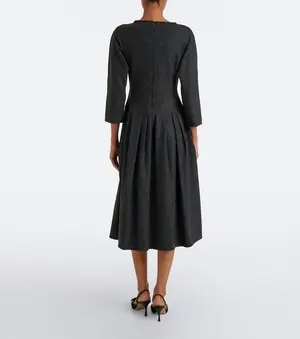 Max Mara Embellished Melange Maxi Dress
