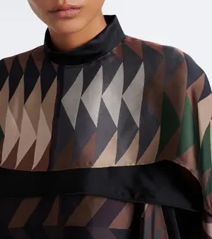 Sacai Printed Satin Top