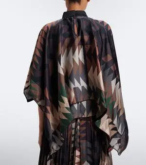 Sacai Printed Satin Top