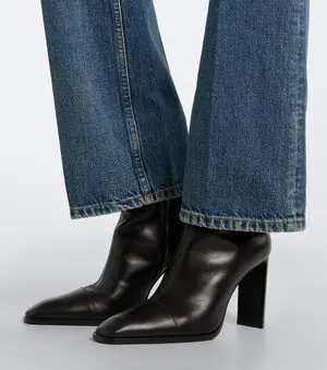 Saint Laurent Venetia Leather Ankle Boots
