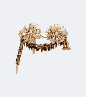 Dries Van Noten Floral Embellished Bracelet - Gold